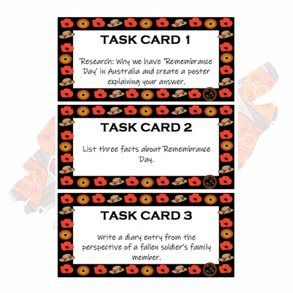 Remembrance Day Task Cards | TIPIAC