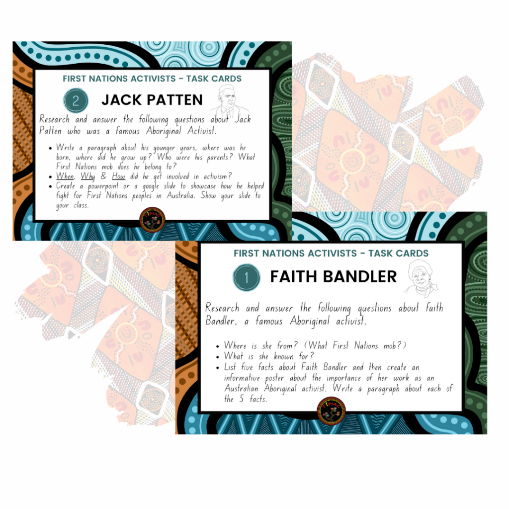 First Nations Activists Task Cards | TIPIAC