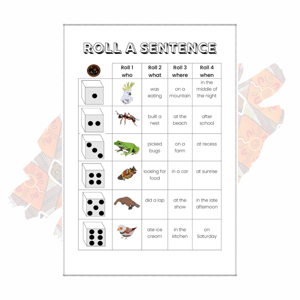 Roll a Sentence | TIPIAC