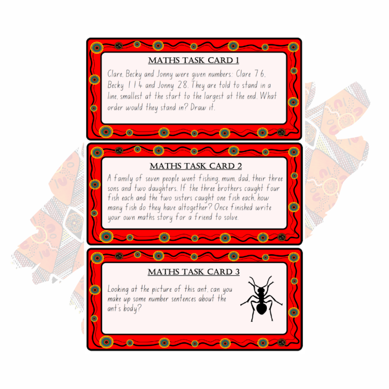 Indigenous Themed Maths Task Cards | TIPIAC
