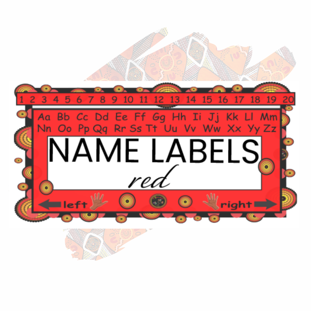 Red Alphabet Label | TIPIAC