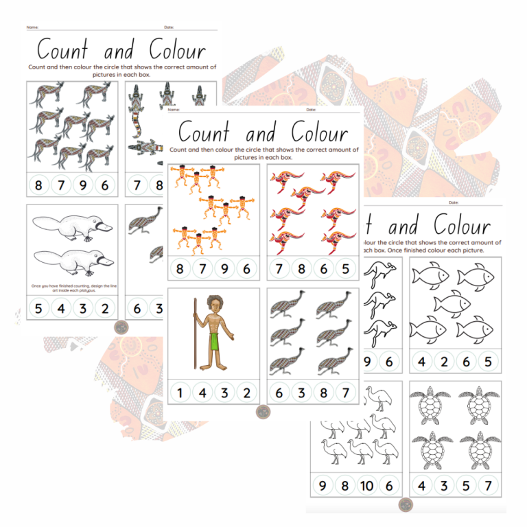 COUNT AND COLOUR WORKSHEETS | TIPIAC
